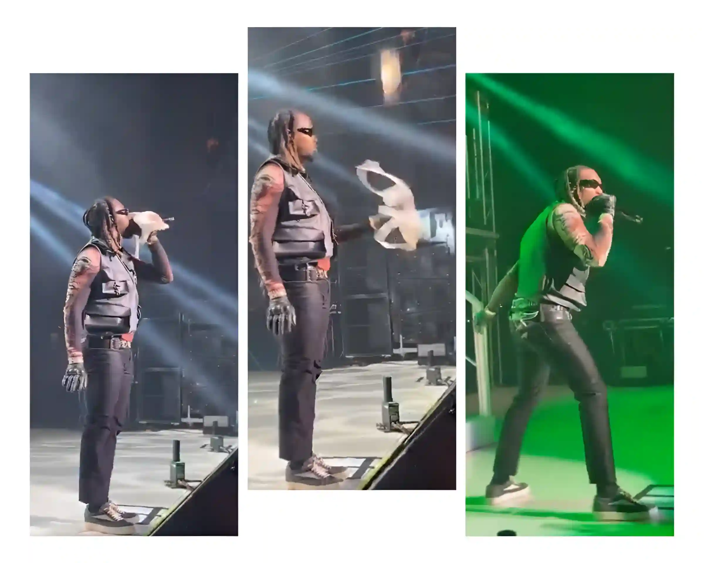 Offset Handles On-Stage Bra Toss Like a Champ