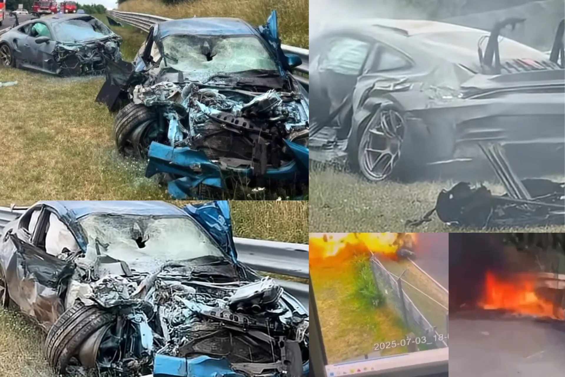 Porsche GT3 and BMW M2 Collide in Fiery Crash at Nürburgring — Drivers ...