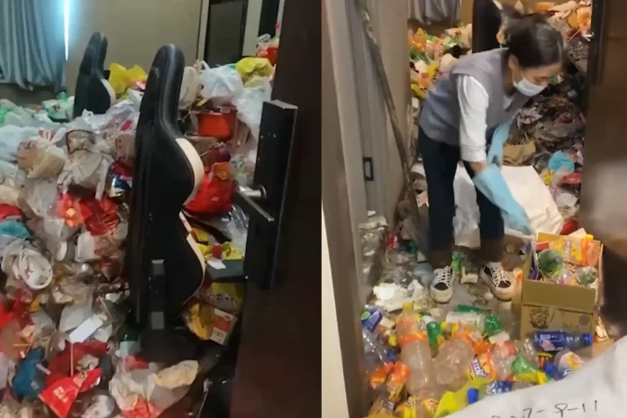 Viral Horror: Chinese Gamer Hotel Trash Pile Reaches Ceiling After 2 ...