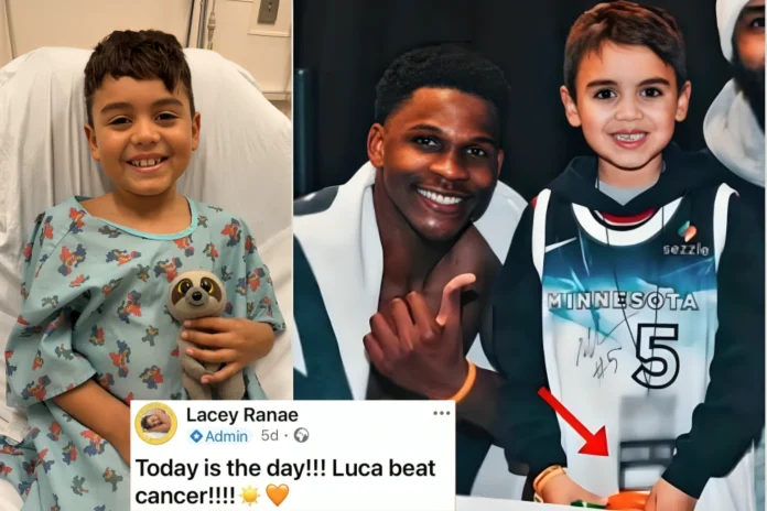 Luca, Cancer Survivor & Anthony Edwards' Lucky Charm, Beats Illness ...